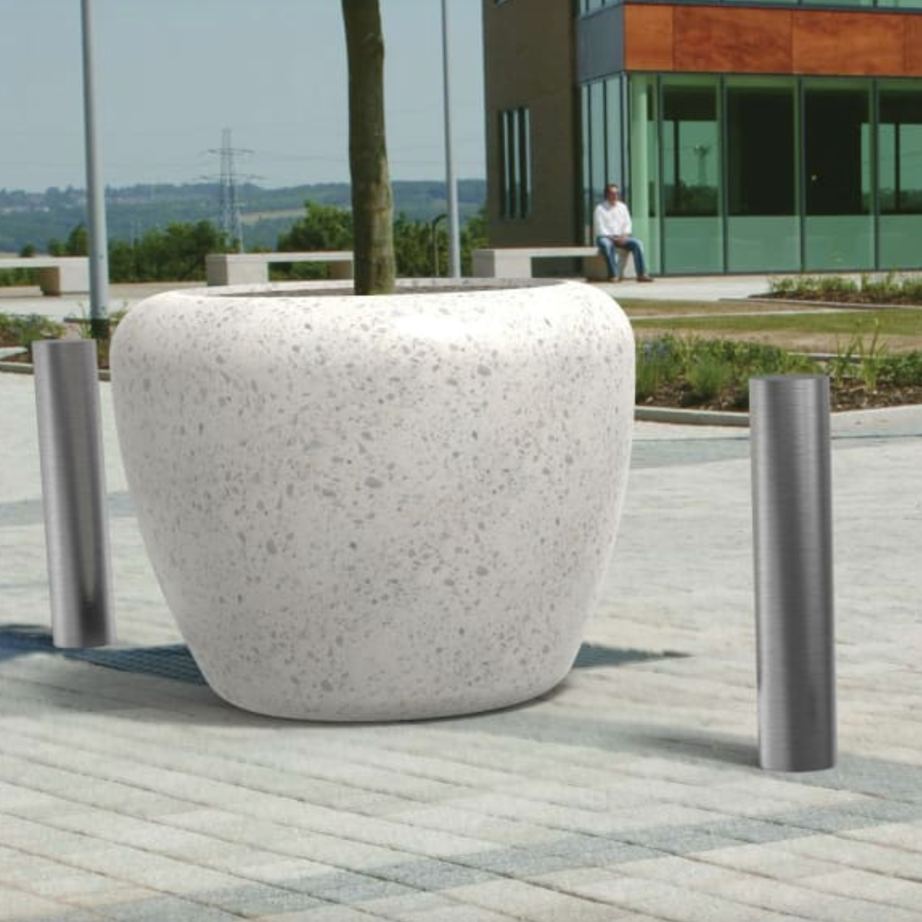 Concrete Bollard Planter Planters Street Planters Road Planters UK